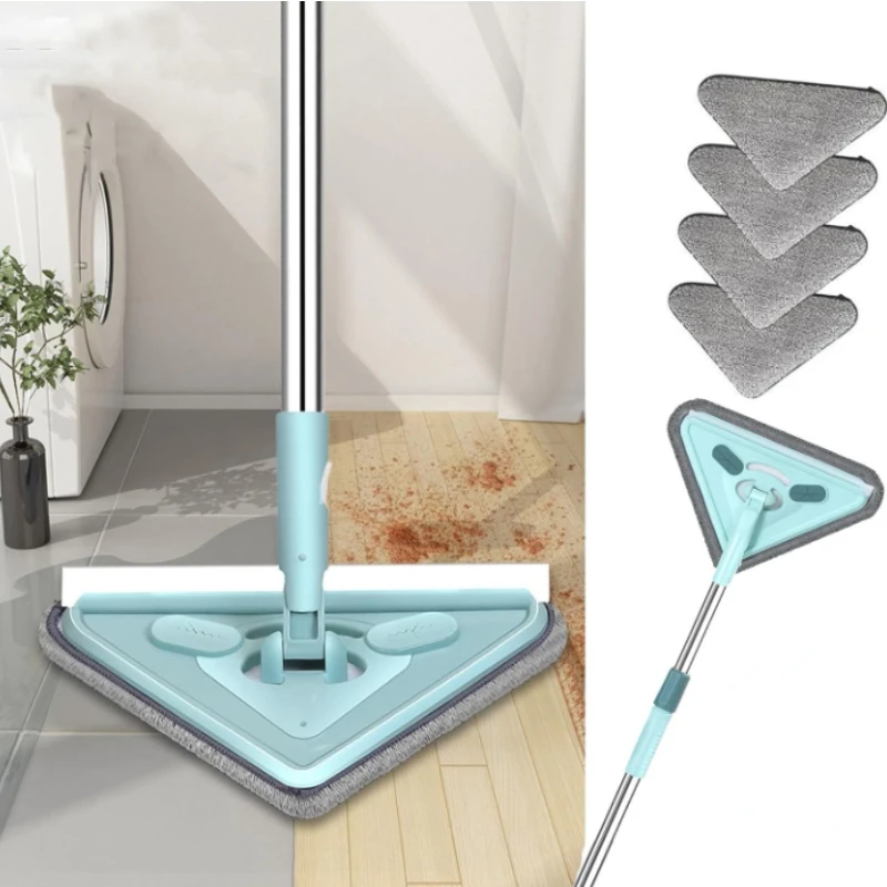 360-Rotatable-Multifunctional-Triangle-Mop-Wall-Cleaning-Tool-with-Long ...
