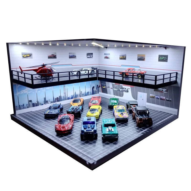 Xufan-1-64-Diorama-Car-Garage-1-64-Parking-Space-Simple-Pvc-Diecast-Car ...