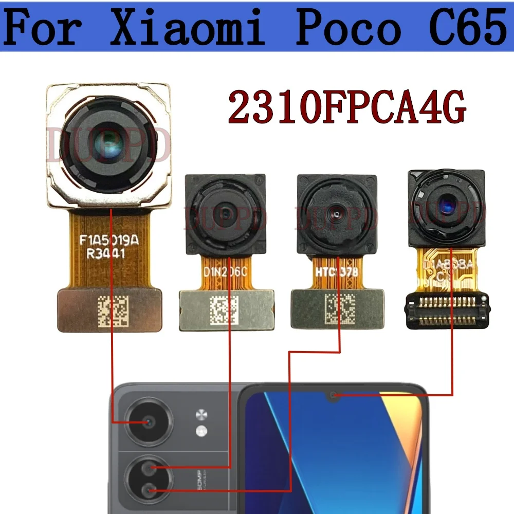 Front Rear Camera For Xiaomi Mi Poco C65 2310FPCA4G, 2310FPCA4I Frontal ...