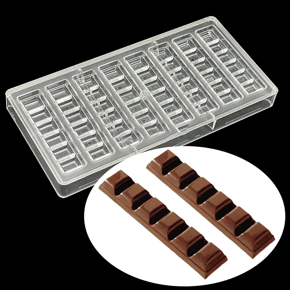 Molde rectangular para barra de Chocolate, bandeja de policarbonato, para fiesta de Chocolate ...