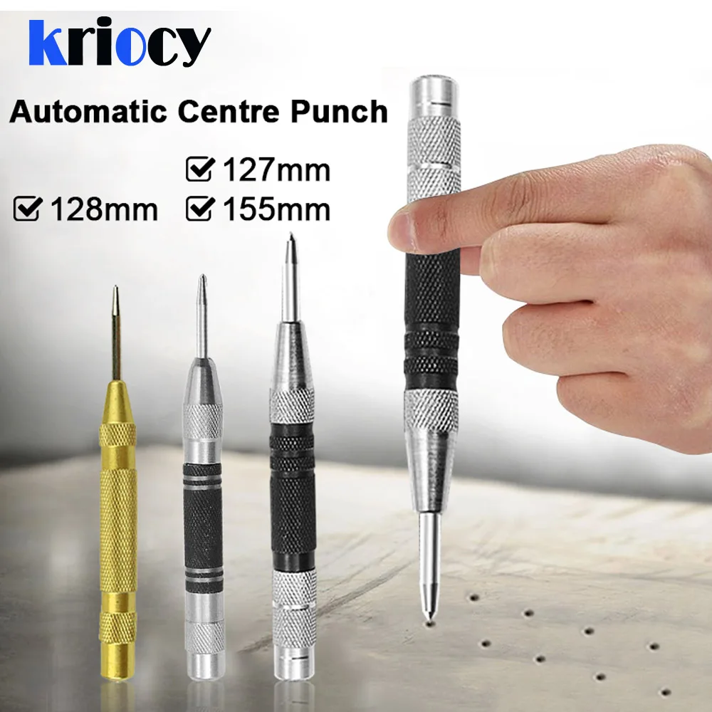 Automatic-Center-Punch-Spring-Loaded-Locator-Woodworking-Metal-Drill ...