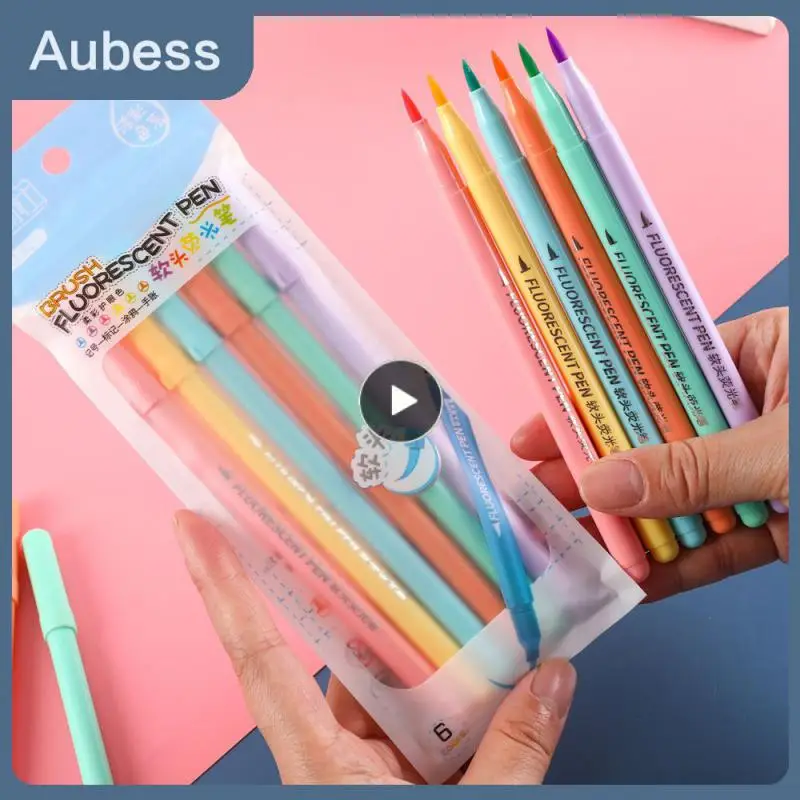 colors-Soft-Brush-Fluorescence-Pen-Set-Pastel-Markers-Brush-Set-Art ...