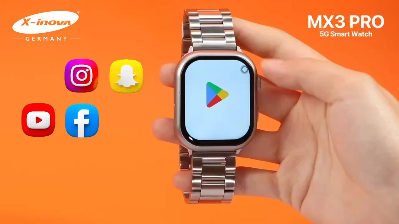 MX3 Pro Series 10 5G Smart Watch Amoled Display 4/64 GB Face Unlock 3 ...