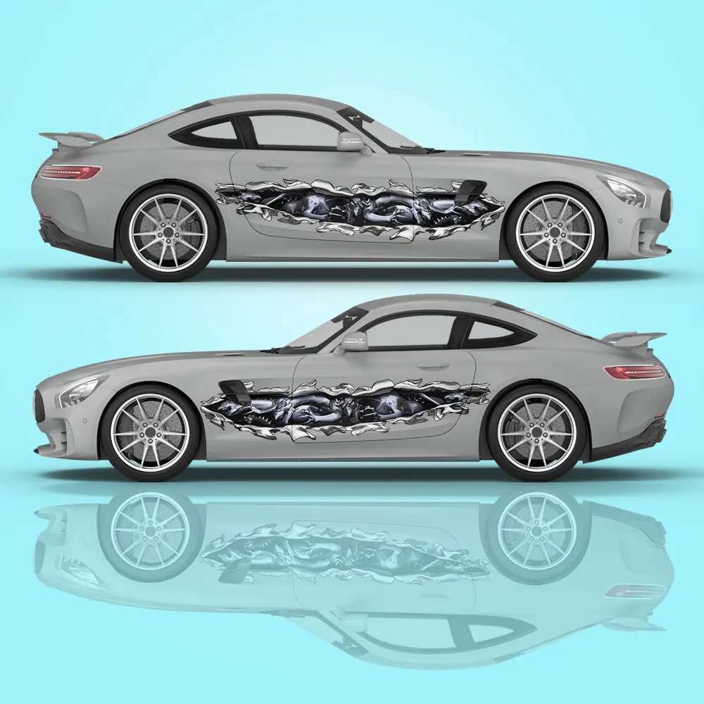 Dragons decals Full color Car side graphics vinyl sticker Dragon wrap ...