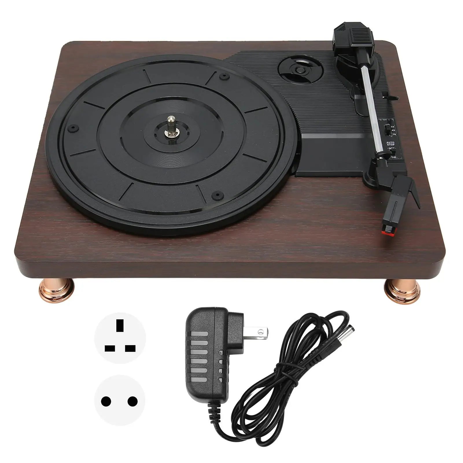 Vintage-Portable-LP-Turntable-3-Speeds-with-Built-in-Stereo-Speakers ...