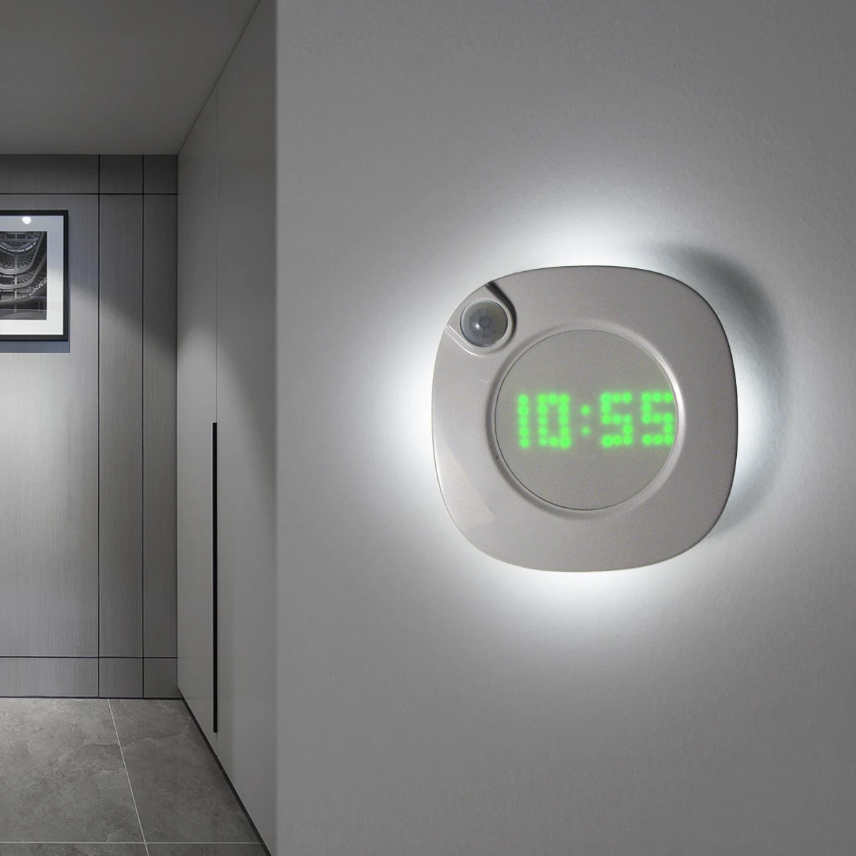 Modern-Design-LED-Wall-Clock-Night-Light-with-Motion-Sensor-RIP-360 ...