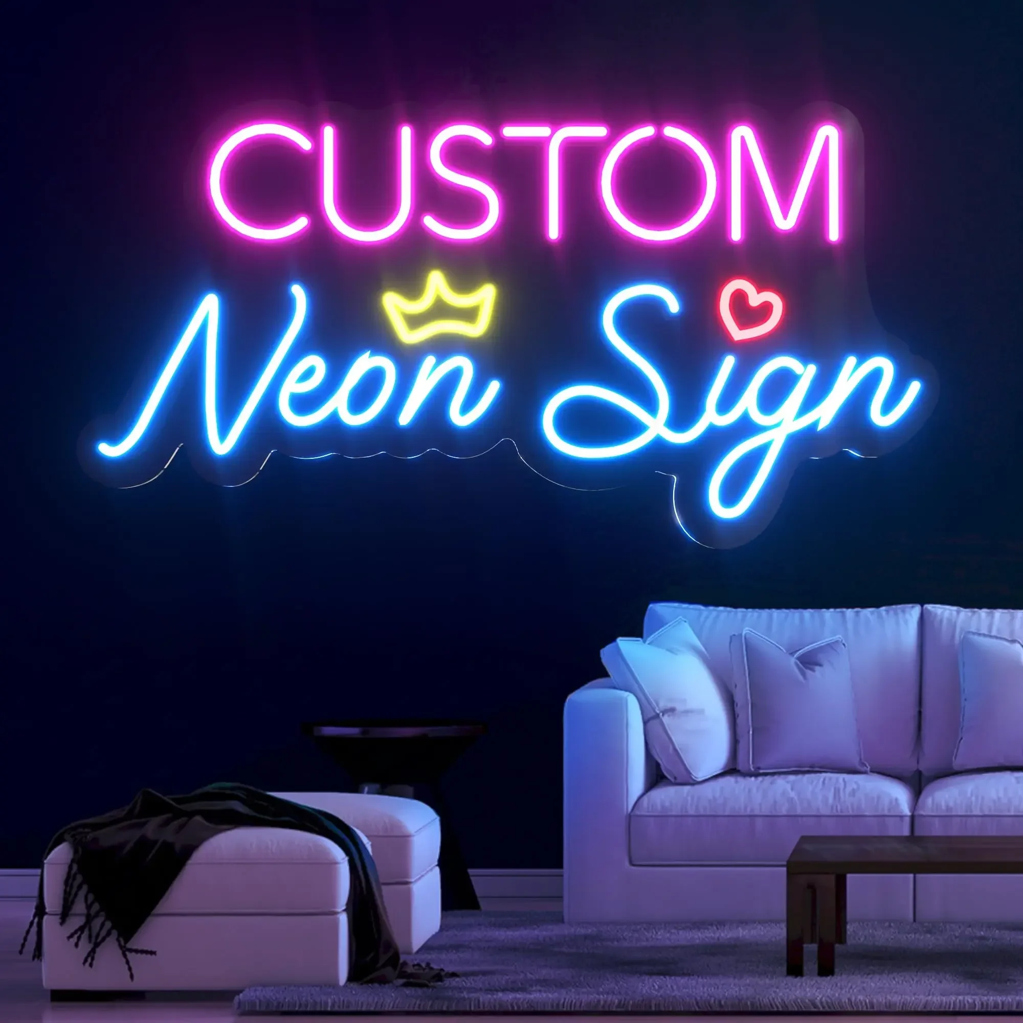 Free Design Custom Neon Led Sign Personalised Private Light DIY Wedding ...