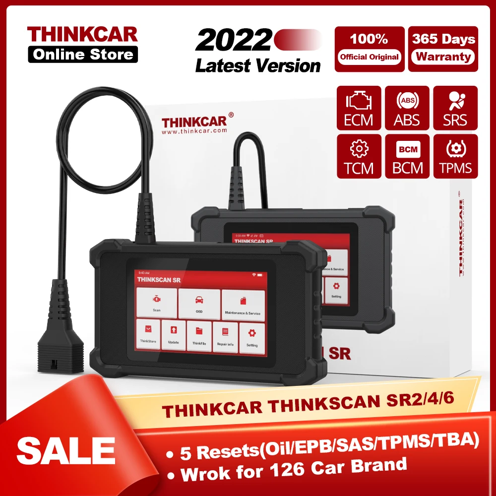 Thinkcar Thinkscan Sr 2/4/6 Auto Obd2 Scanner 6 System 5 Reset ...