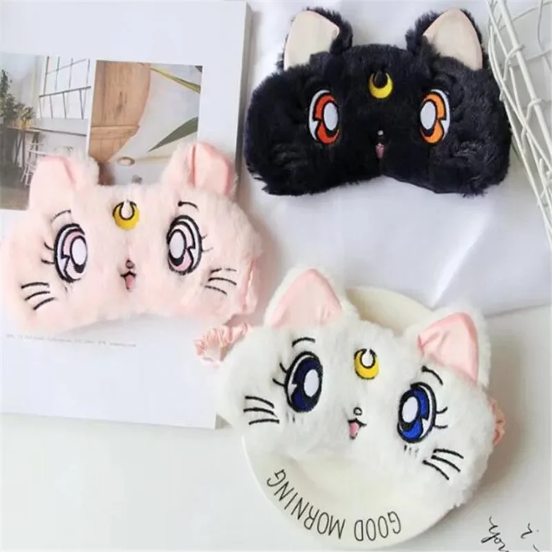Sailor-Moon-Warrior-Luna-Cat-Plush-Eye-Mask-Anime-Glossy-Eye-Shade ...