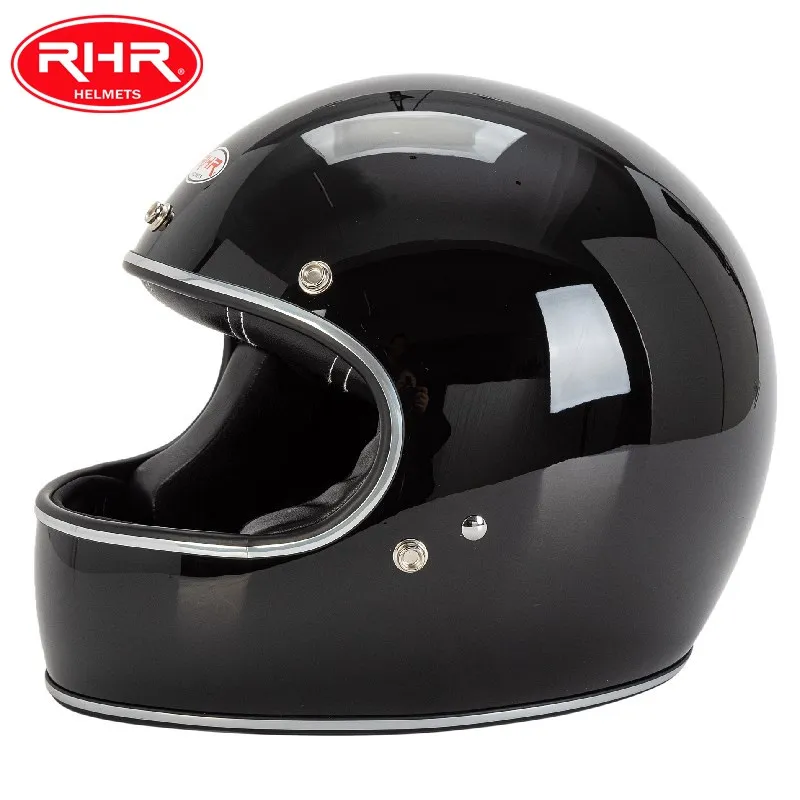Vintage Helmet Simple Structure Designed Full Face Motorbike Helmet ...