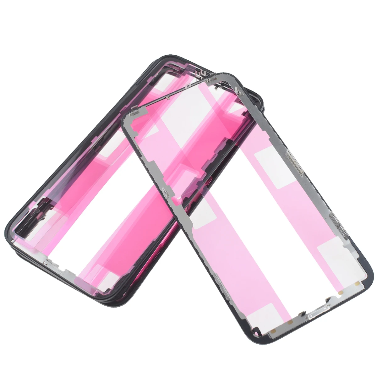 5pcs A+ Lcd Screen Front Glass Mid Frame Bezel With Adhesives For ...