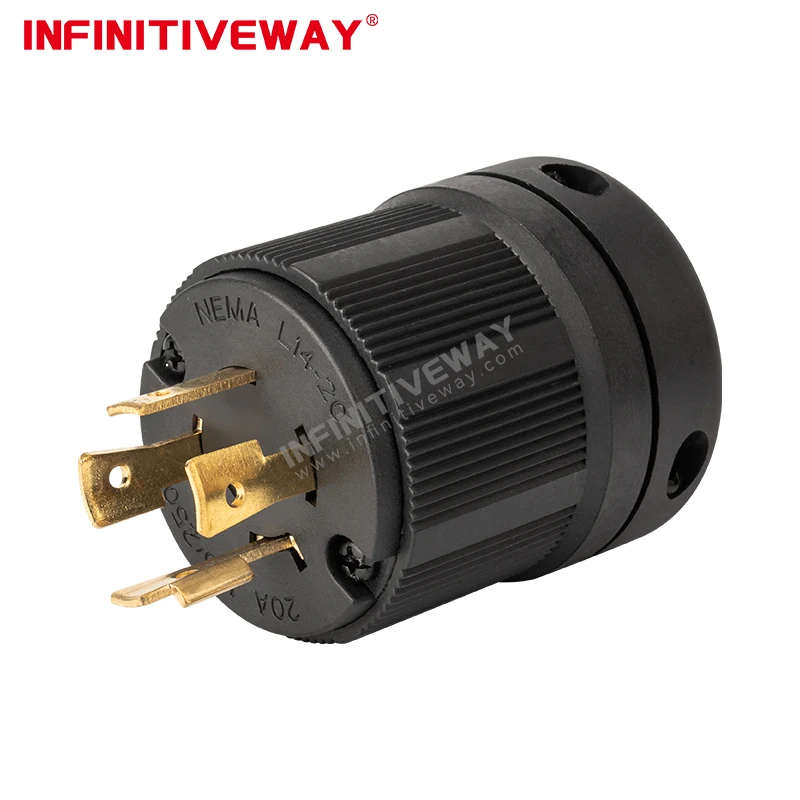 North-American-Type-20A-125-250V-NEMA-L14-20P-Locking-Plug-UL498 ...