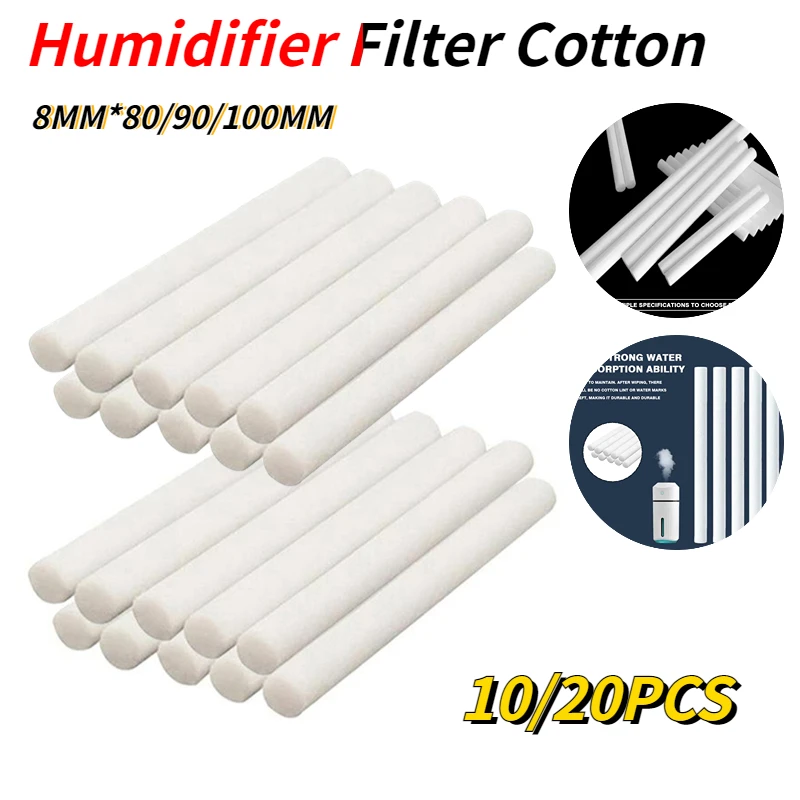 10-20-Pcs-8mm-Humidifier-Filter-Cotton-Swab-Core-USB-Air-Ultrasonic ...