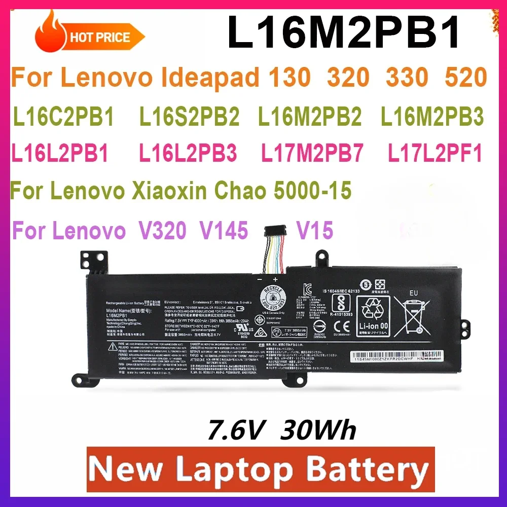 New L16M2PB1 Laptop Battery For Lenovo Ideapad 130-14IKB/14AST/15IKB ...