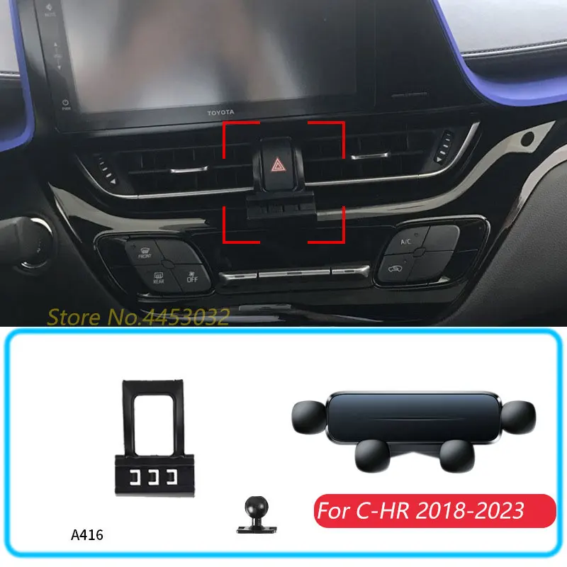 Car-Phone-Holder-For-Toyota-C-HR-CHR-2018-2023-Gravity-Stand-Mount ...