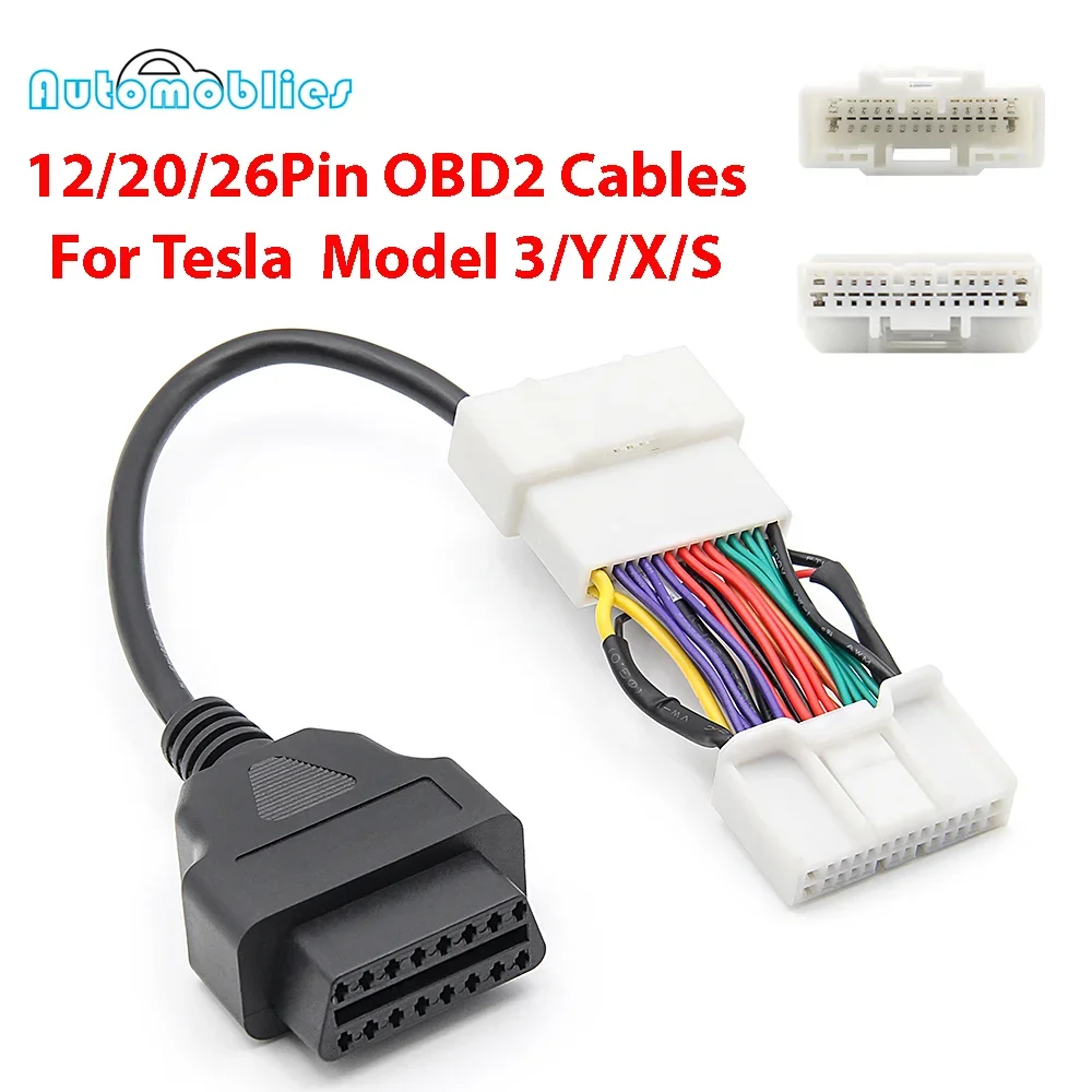 OBD2 Connector for Tesla Model 3 OBD Diagnostic Car Tools 12/20/26Pin ...