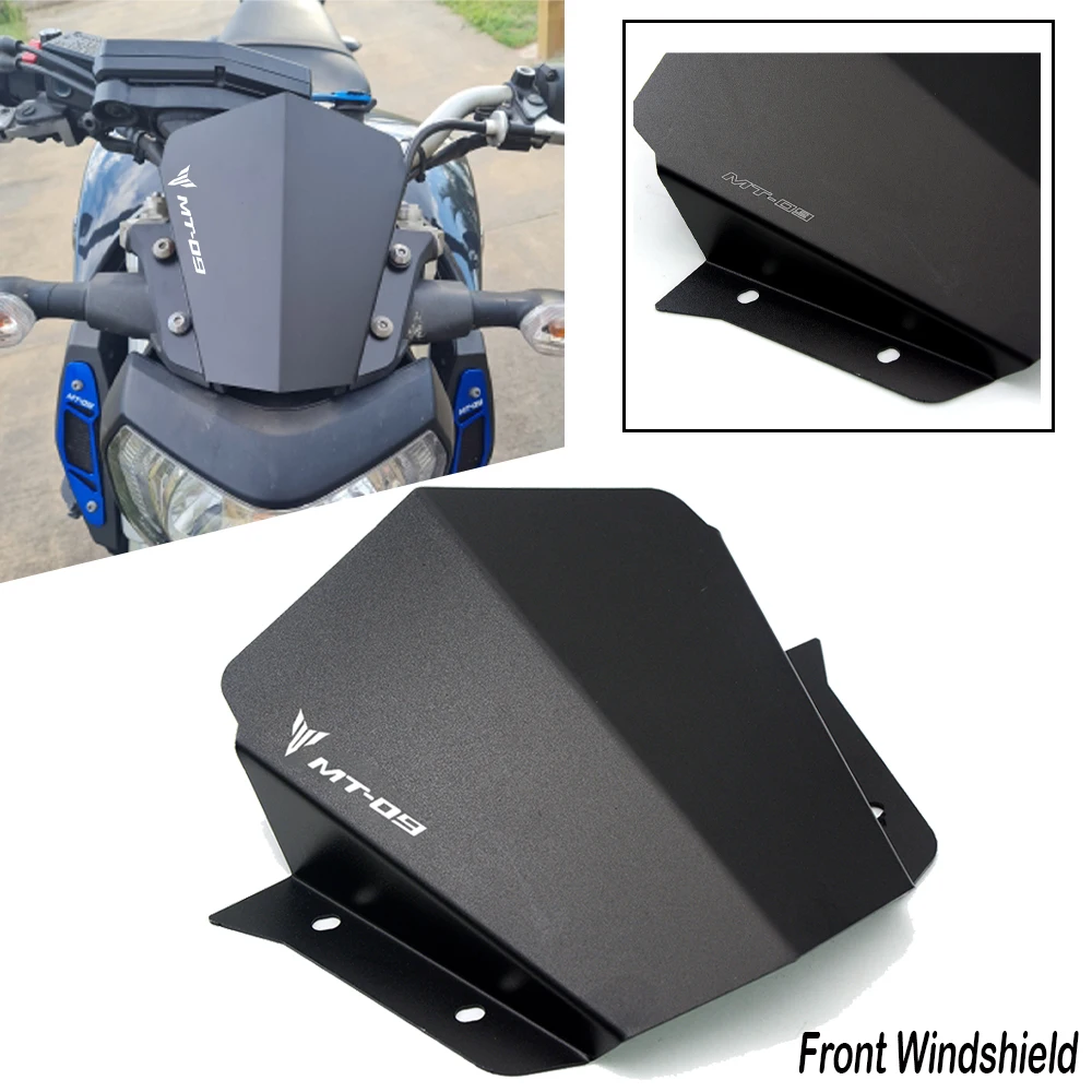 Motorcycle-Windshield-Wind-Deflector-Windscreen-Windproof-For-Yamaha-MT ...