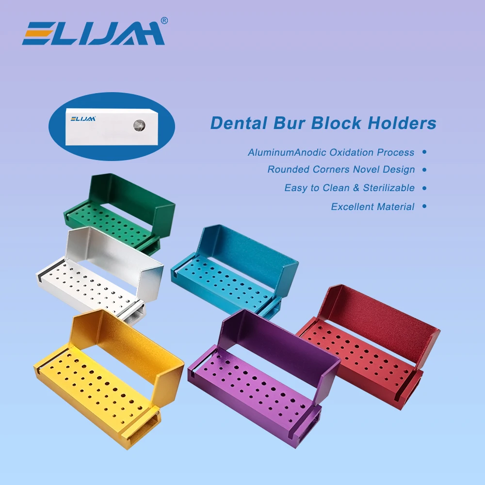 ELIJAH 30 Holes Aluminium Dental Bur Holder Block Dental Bur Drill ...