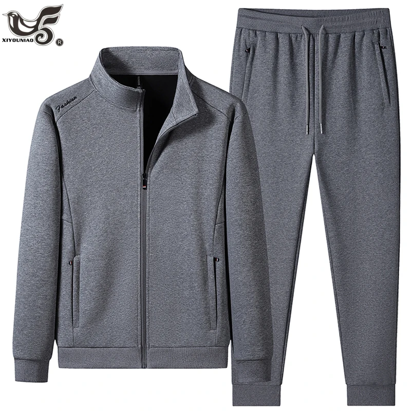 Plus Size 6XL 7XL Men's Sportswear Casual Cotton Tracksuits Men Sets ...