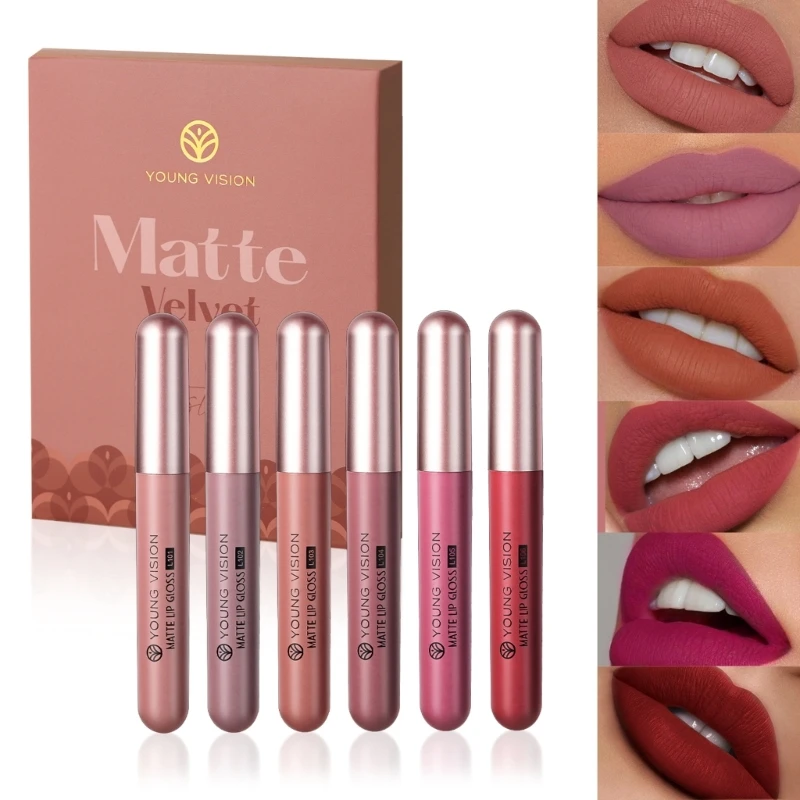 Matte-Liquid-Lipstick-Set-6Pcs-Matte-Lip-Gloss-Long-Lasting-Lip-Makeup ...