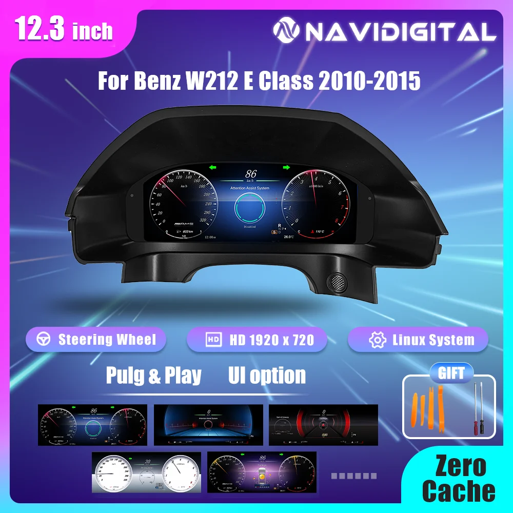 Navidigital 12.3''LCD Digital Dashboard Cluster For Benz W212 E Class ...