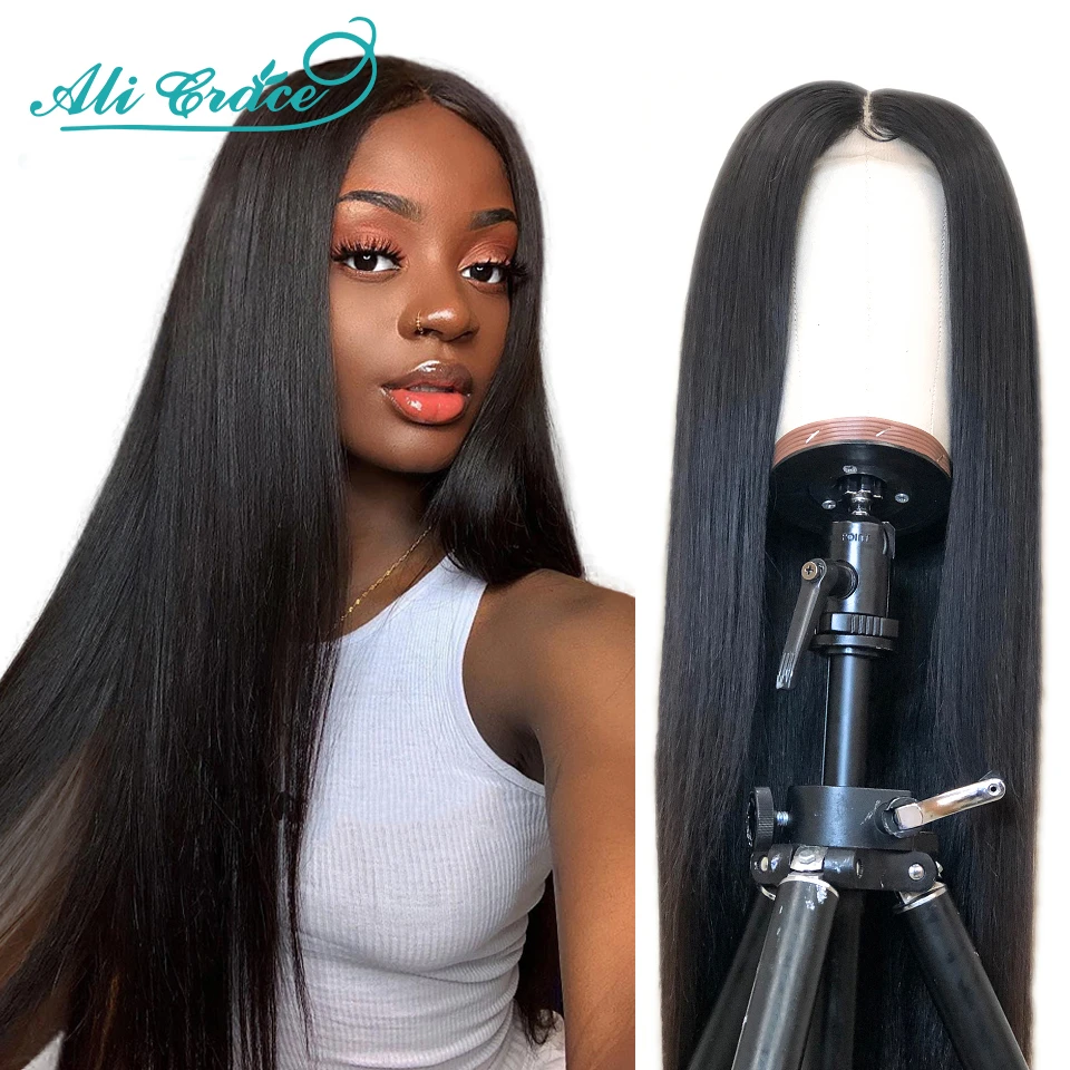 Ali Grace T Part Lace Wig 13x5x1 Straight Lace Part Human Hair Wigs ...