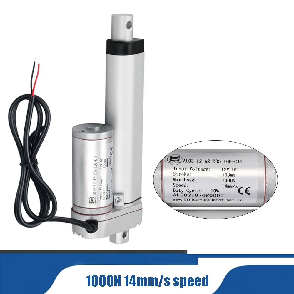 1000N-DC-12V-Linear-Actuator-50mm-100mm-150mm-250mm-300mm-350mm-400mm ...