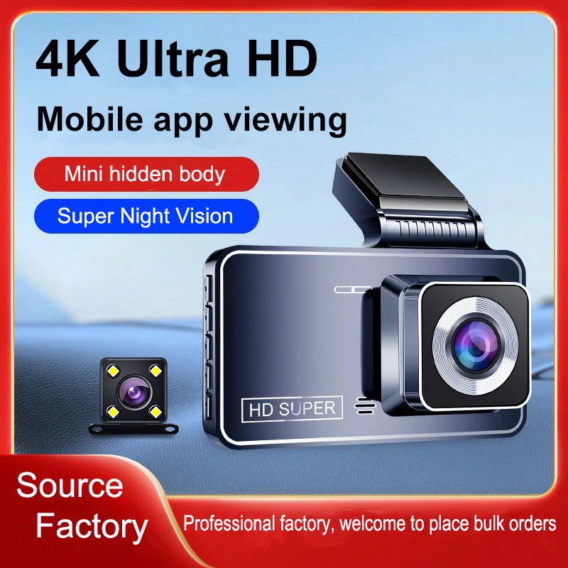 Hidden-tachograph-4-inch-4K-Ultra-HD-Mini-Dash-Cam-Car-DVR-Cycle ...