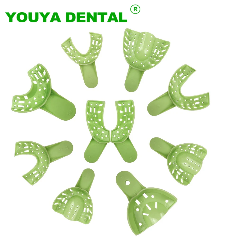 10pcs-set-Dental-Impression-Trays-Plastic-Teeth-Holders-Impression ...