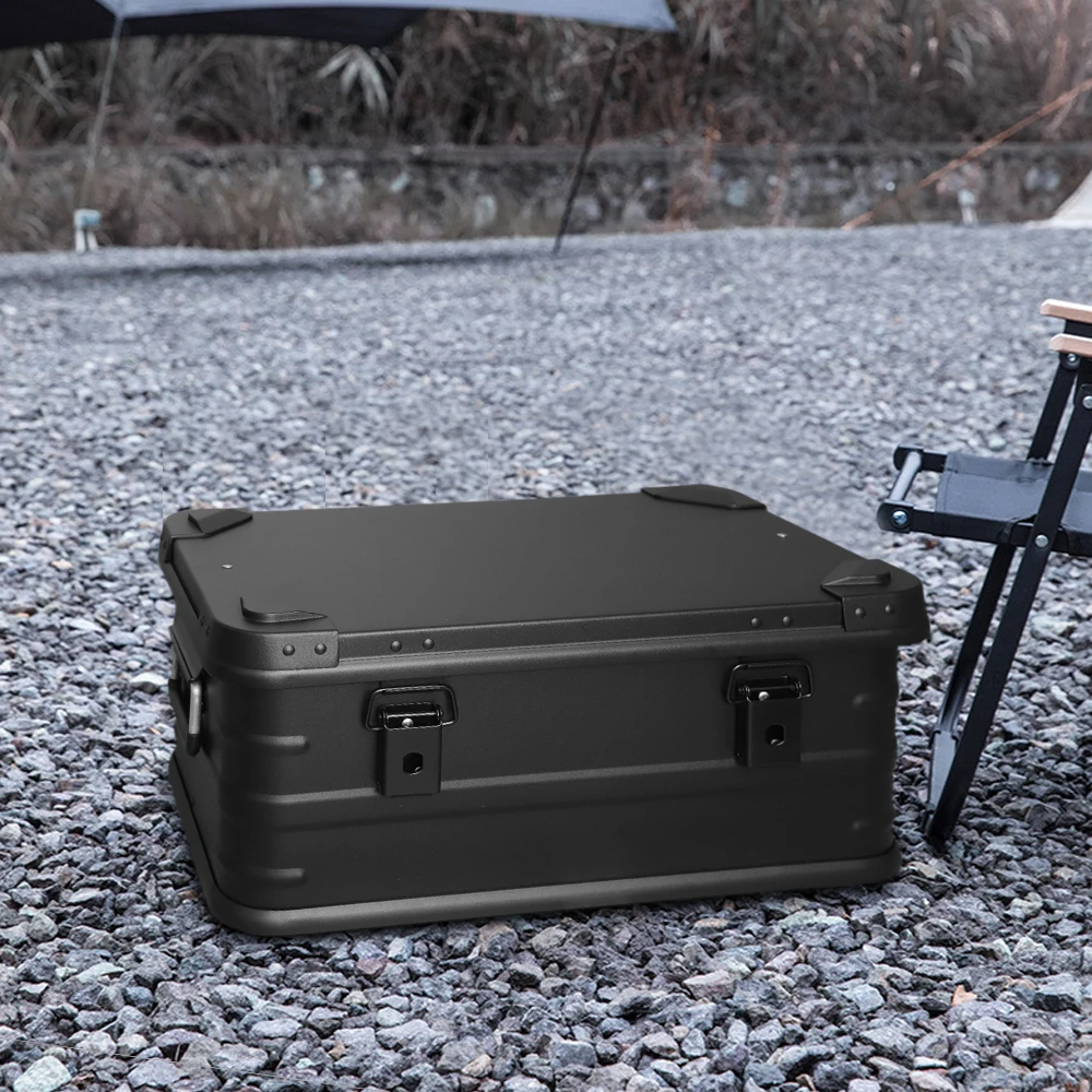 30L-50L-80L-Black-Aluminum-Alloy-Storage-Box-Camping-Outdoor-Aluminum ...