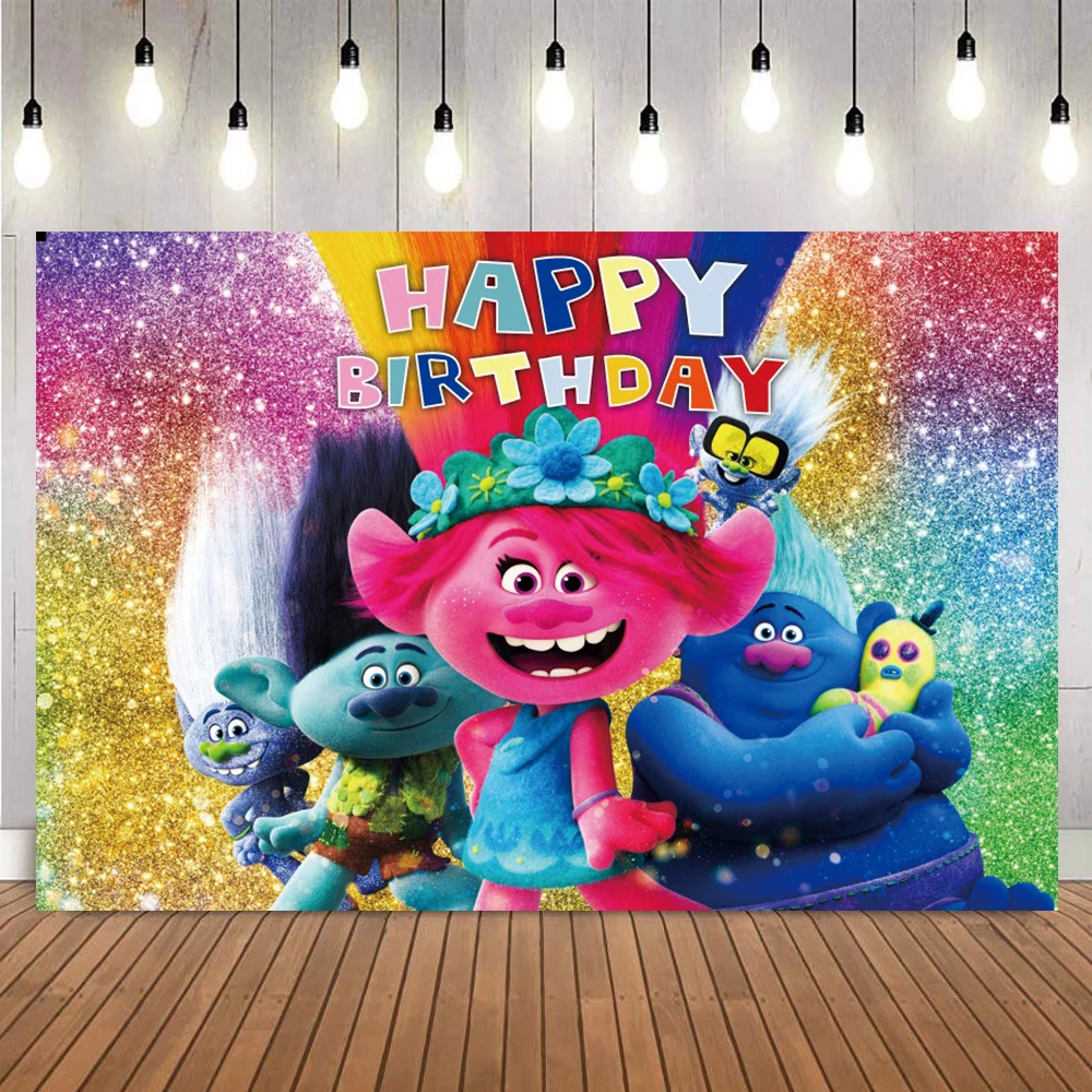 120x80cm-Cartoon-Vinyl-Custom-Trolls-Party-Backdrops-Trolls-Background ...