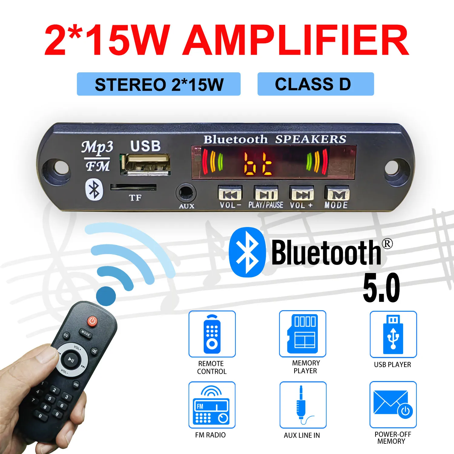 DC-5V-32V-30W-Bluetooth5-0-Amplifier-Decoder-Board-MP3-Player-FM-Radio ...