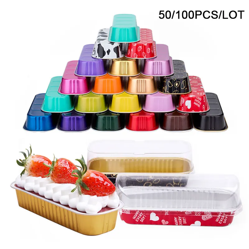 Aluminum Foil Baking Cake Box | Aluminum Foil Packaging Cup | Cake Mold ...
