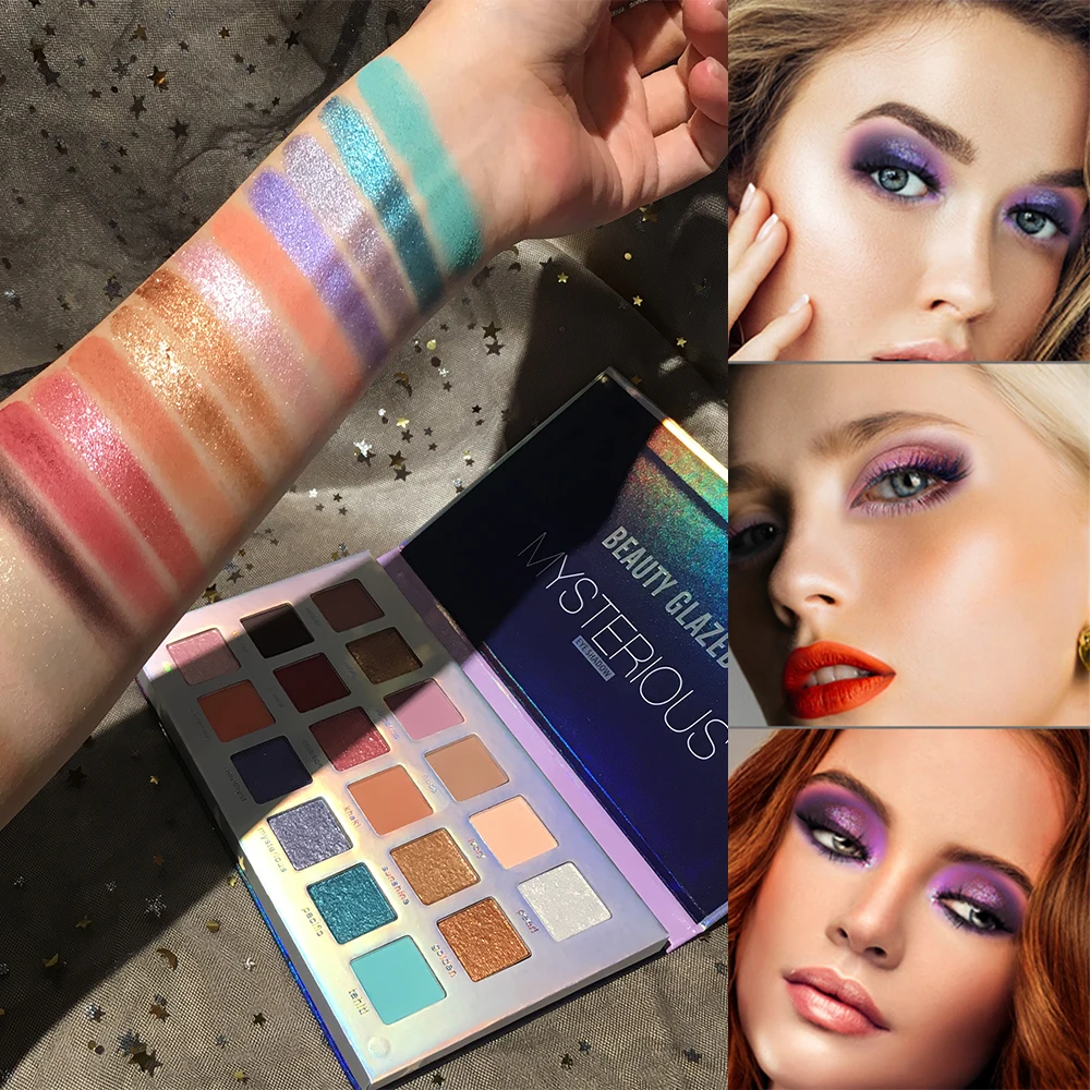 Beauty Glazed 18 Colors Glitter Shimmer Highlight Long Lasting Eye ...