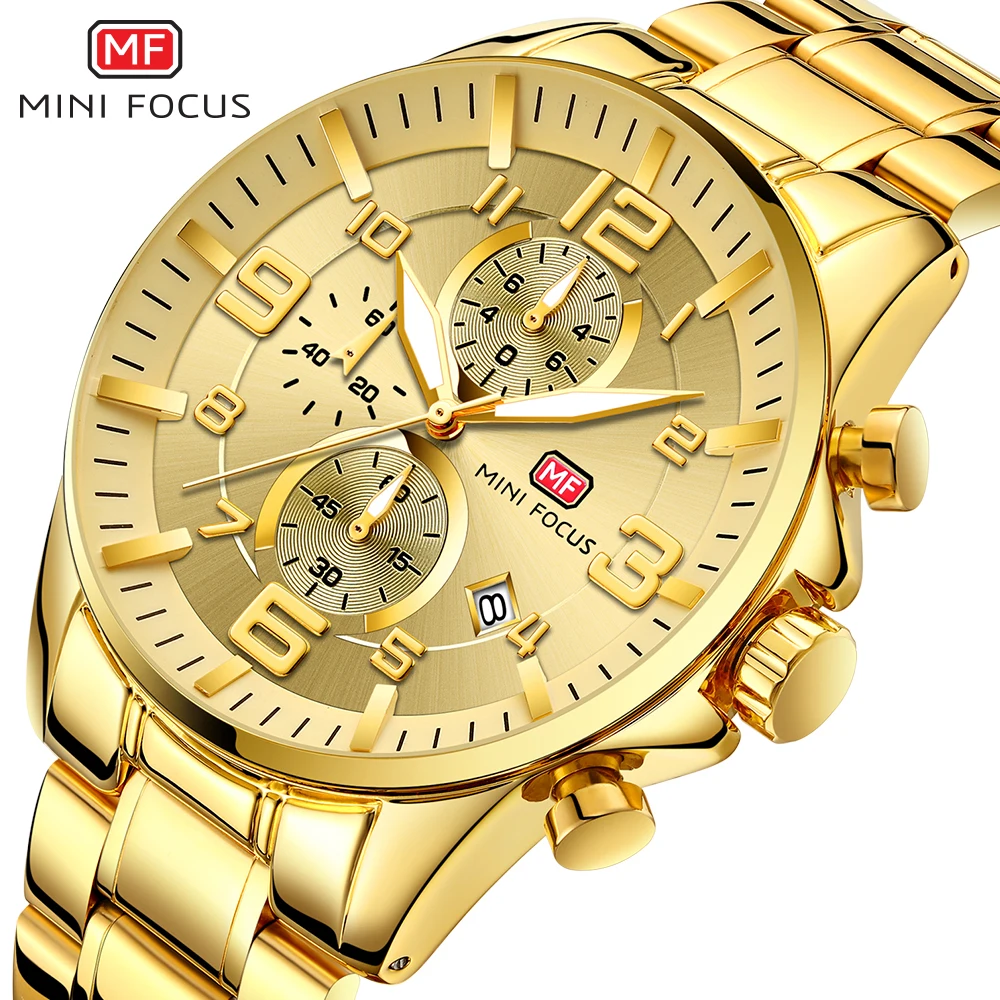 MINI-FOCUS-Watches-Mens-Luxury-Gold-Watch-Chronogragh-Watch-Calendar ...