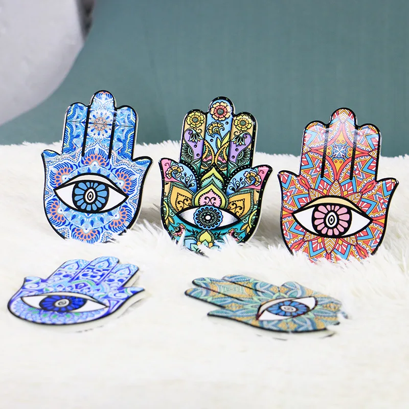 Colorful Hand Of Fatima Tattoo