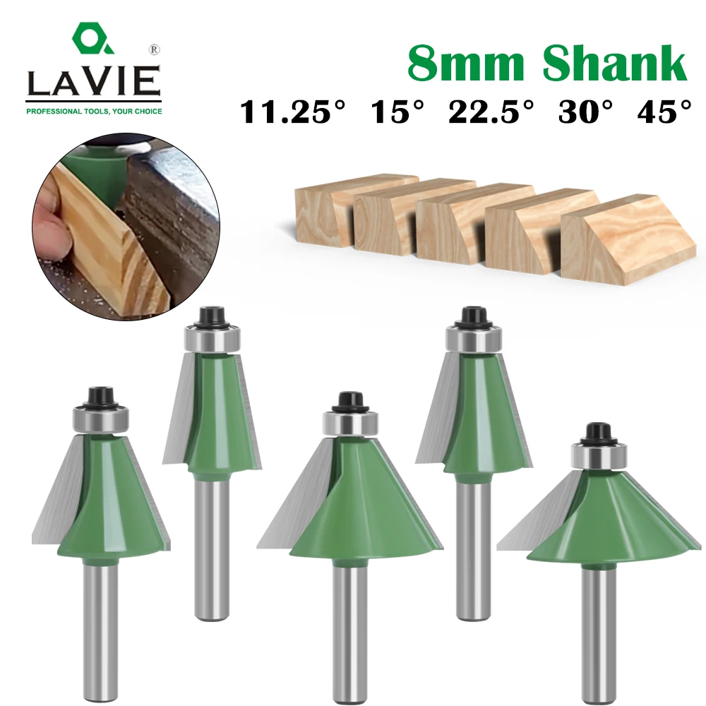 LAVIE-1pc-8mm-Shank-Chamfer-Router-Bit-11-45-Degree-Bevel-Edging ...