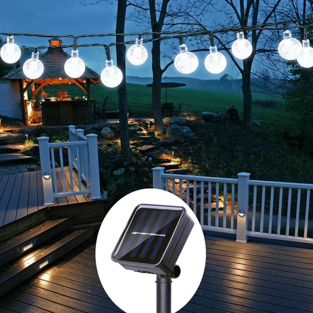 5/22M 10/200 LED Outdoor Lighting Strings Waterproof Solar Garden Light ...