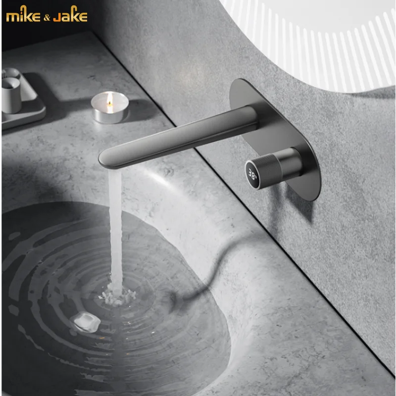 Wall-mounted-intelligent-digital-display-faucet-concealed-embedded-wall ...