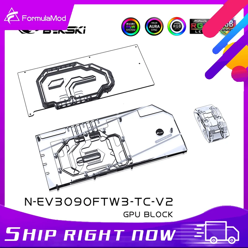 Bykski GPU Block With Active Waterway Backplane Cooler For EVGA RTX ...