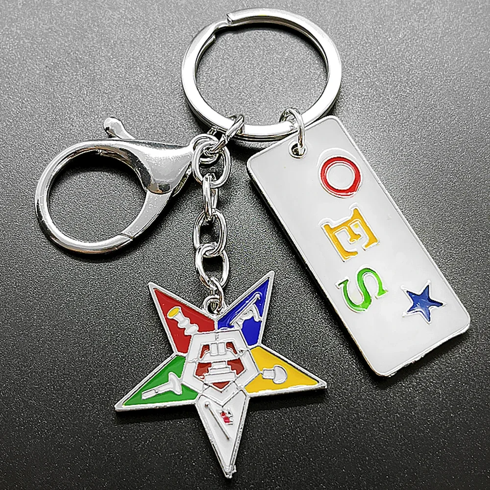 Personalized-Enamelled-Metal-OES-Pentagram-Nameplate-Pendant-Key-Chains ...