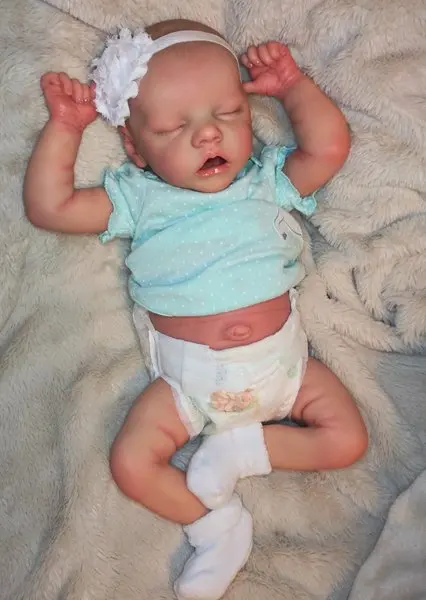Beb-reci-n-nacido-de-43CM-ni-a-gemela-terminado-pintado-cuerpo-completo ...