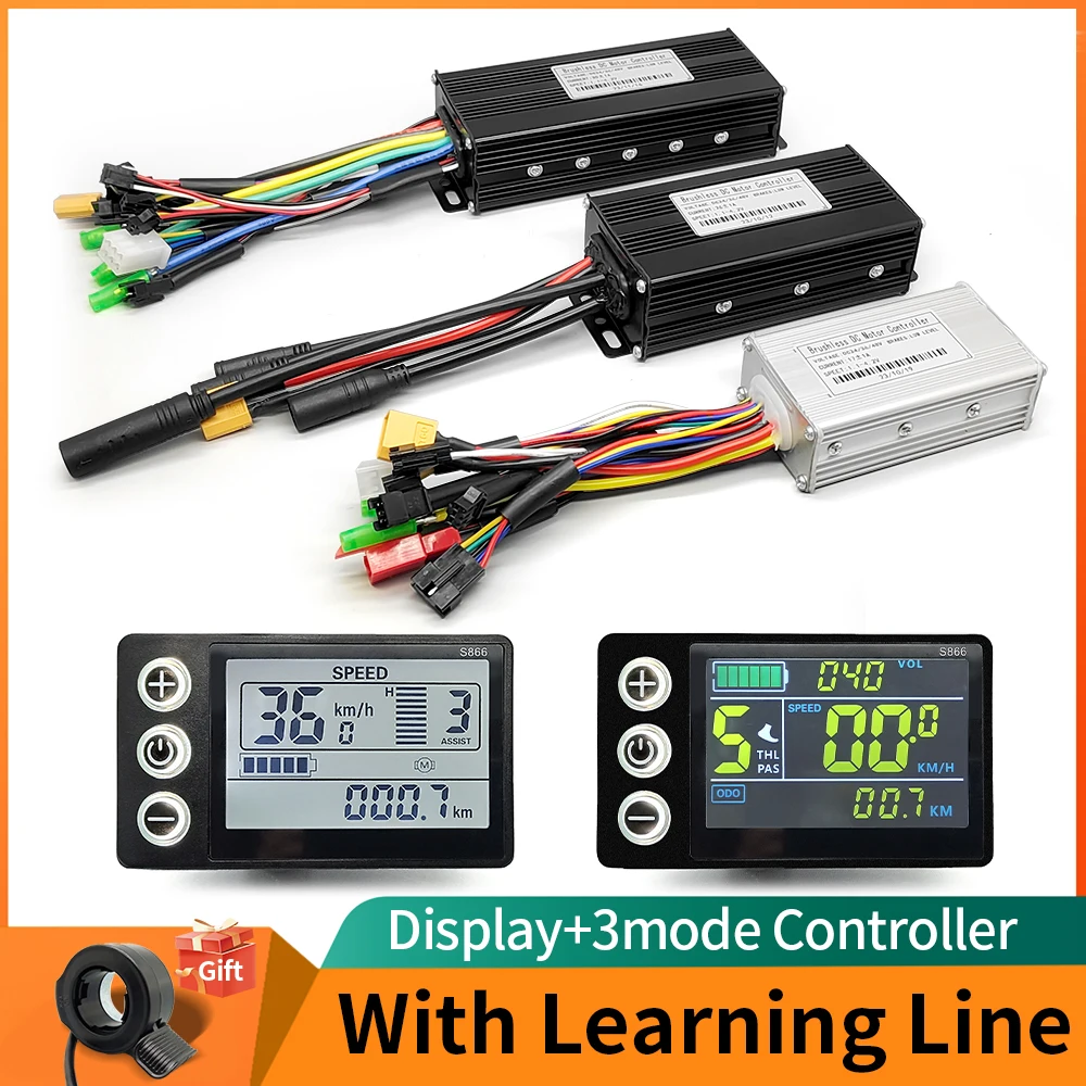 Ebike-Sine-Wave-Controller-17A-26A-30A-Three-Mode-24V-36V-48V-with ...