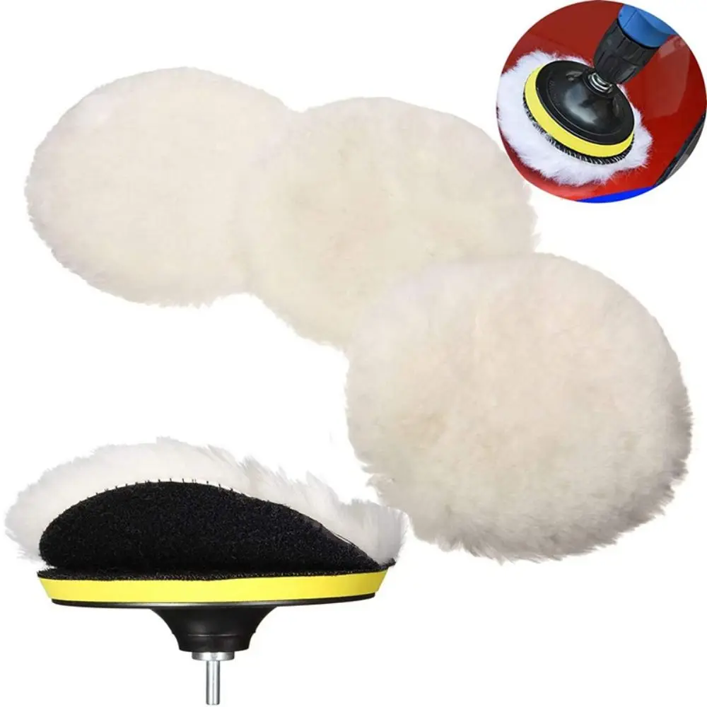3/4/5/6/7 Inch Faux Wool Buffing Pads Polishing Wheel Paint Waxing ...