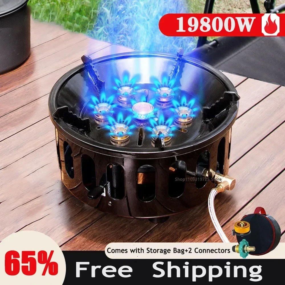 Windproof Camping Stove,7-Core Strong Fire Power,Portable Tourist Gas ...