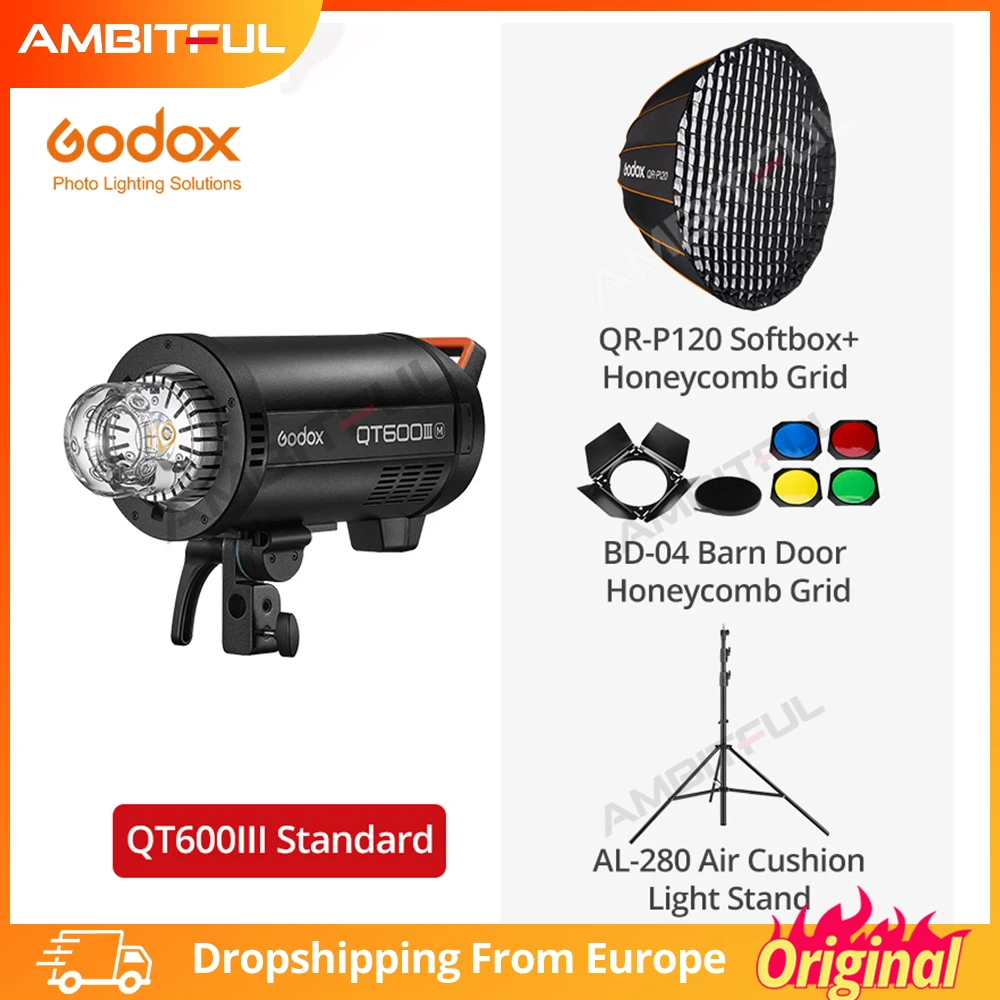 Godox-QT600III-600W-1-8000s-High-Speed-Sync-Studio-Flash-Strobe-Light ...