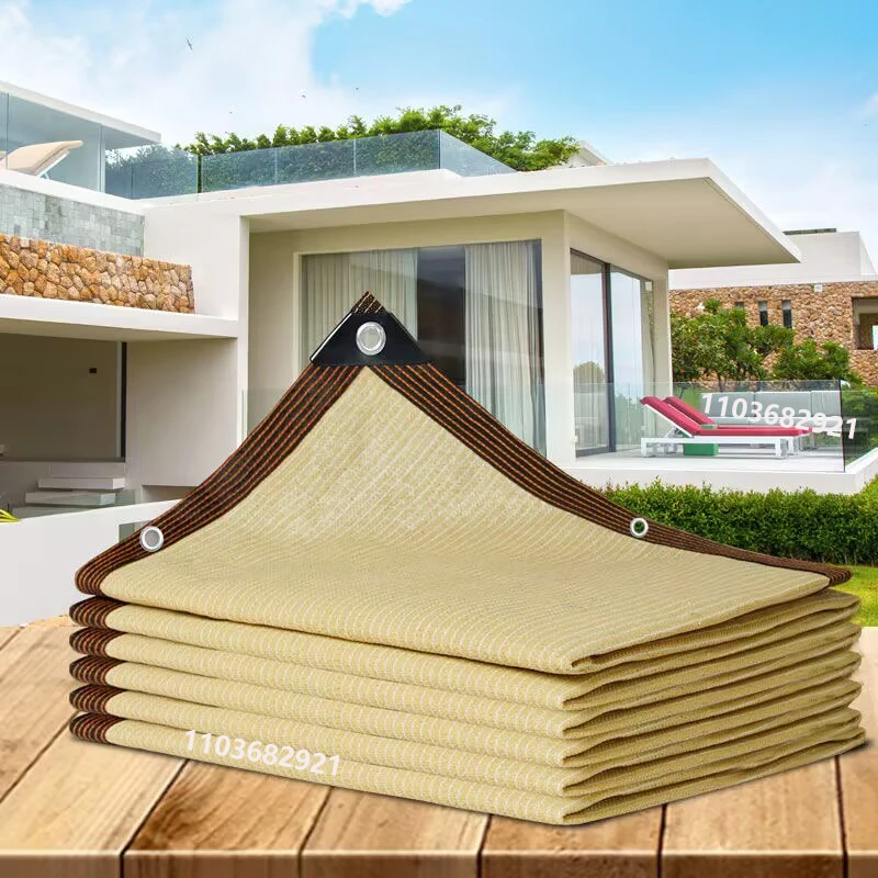beigeOutdoor garden camping hiking car tent awning sunshade net high ...