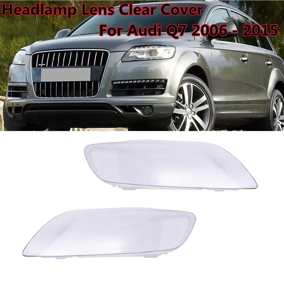 Car-Front-Headlight-Cover-For-Audi-Q7-2006-2015-Headlamp-Lampshade ...