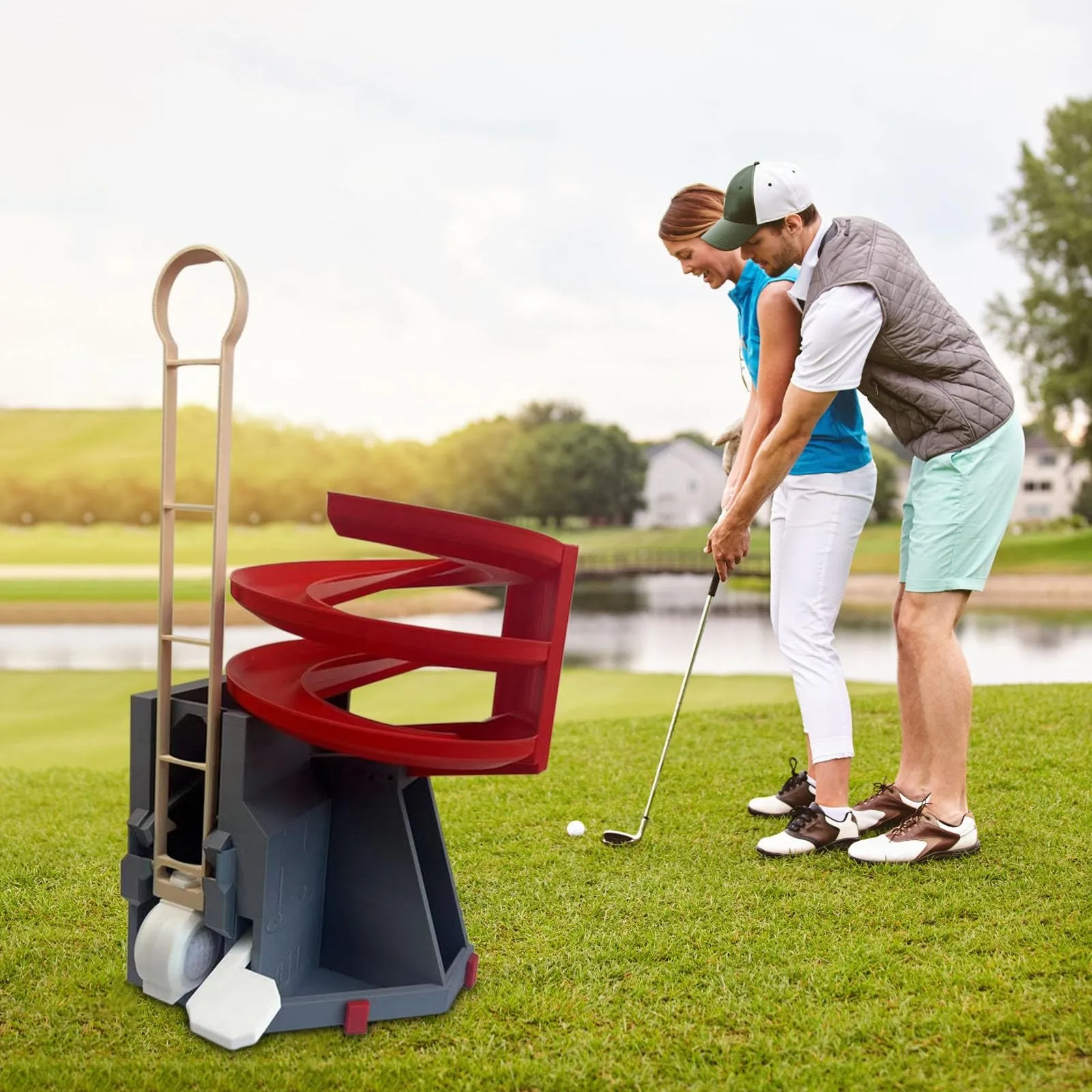 Automatic Golf Swing Training Aid Launcher Dispenser Ball Tee Up ...