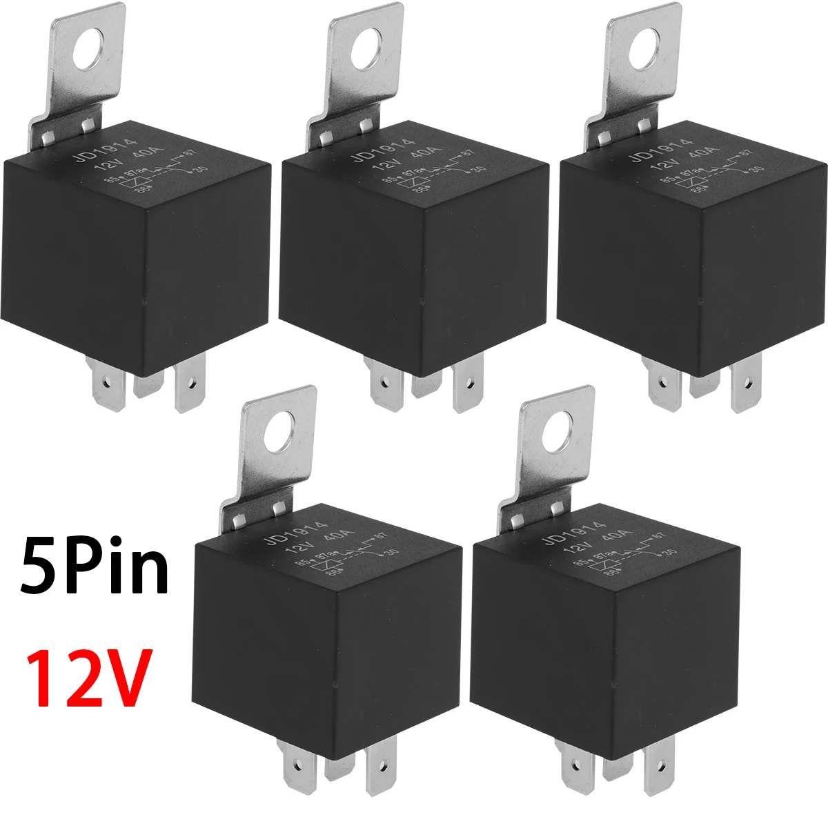 5Pcs-Automotive-Relay-Waterproof-5-Pin-12V-Car-Switch-Premium-30-40-AMP ...